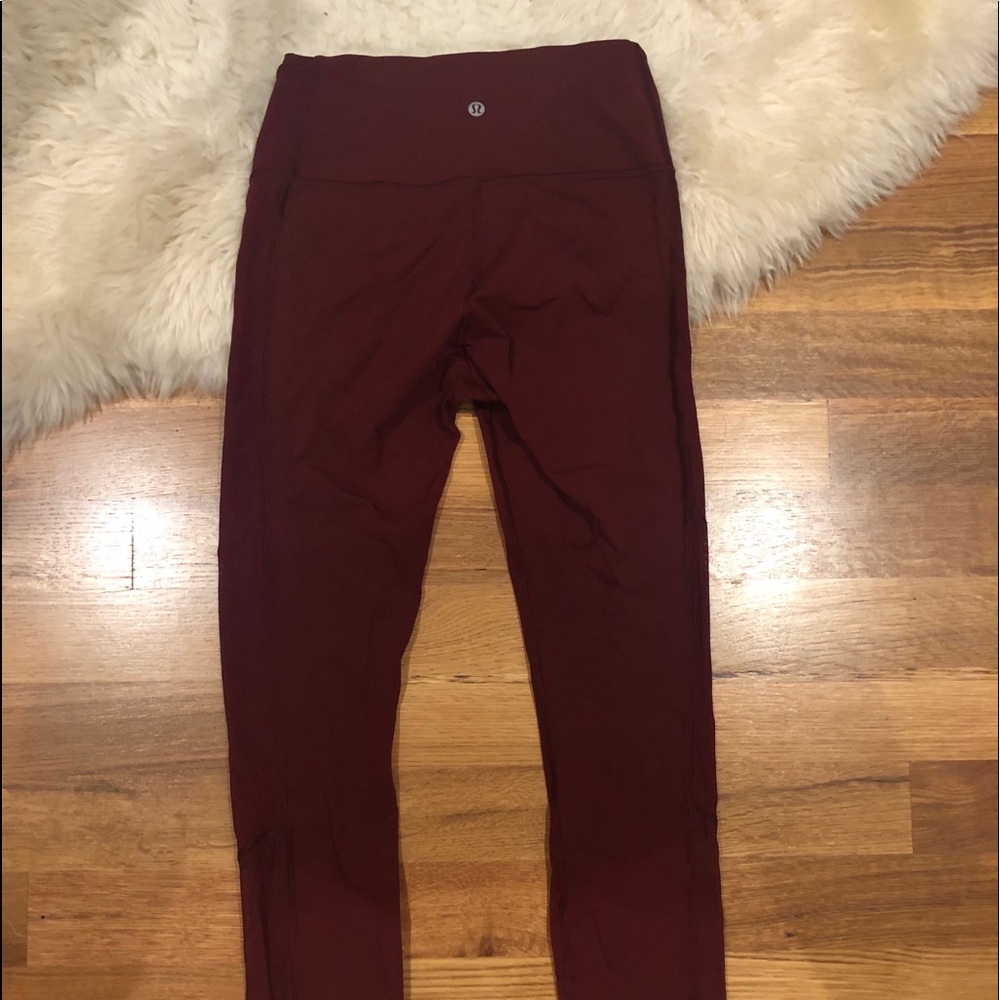 Lululemon Burgundy Lace Luxstreamleggings - Gem